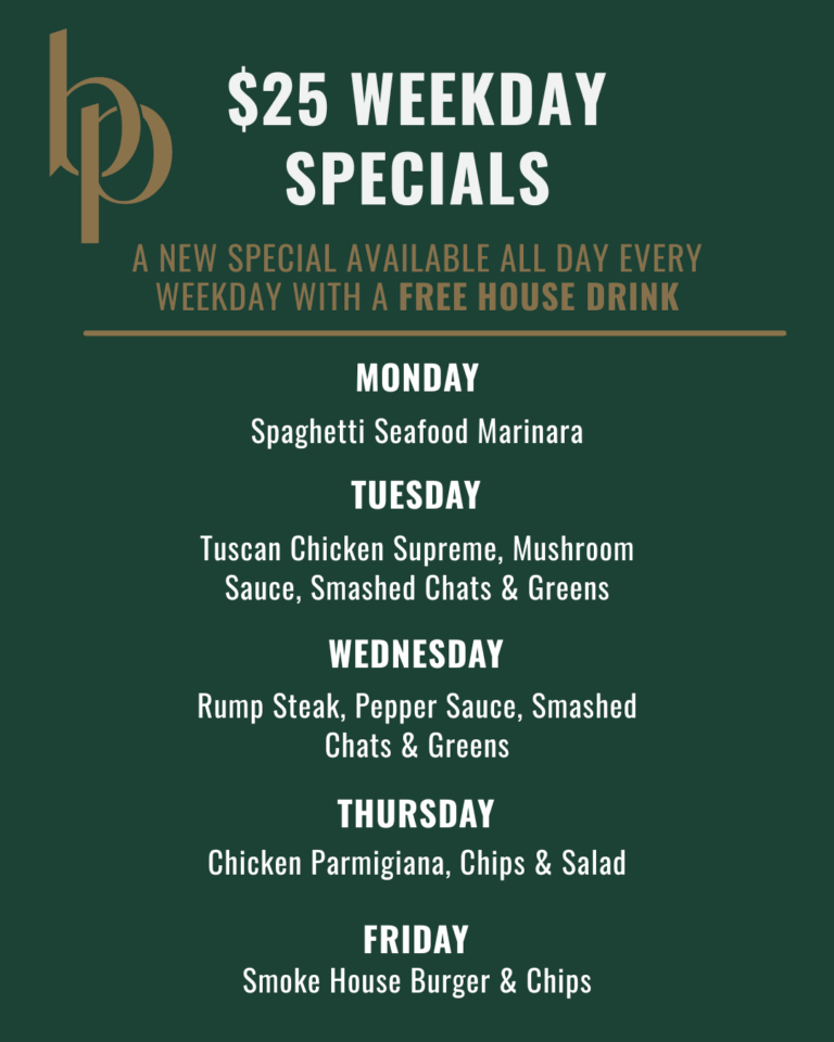 Midweek Specials – The Butlers Pantry Cafe